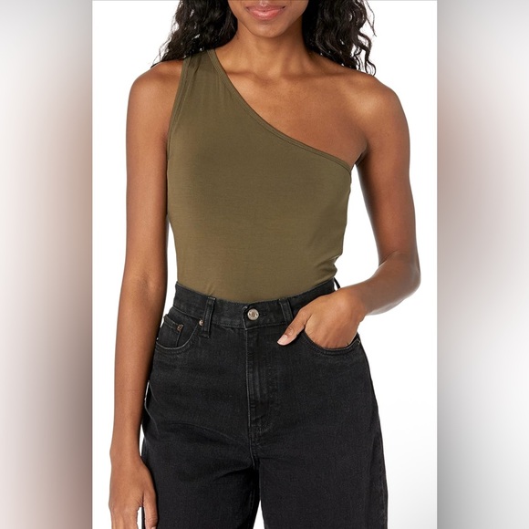 The Drop | Tops | The Drop Olive Oneshoulder Womens Top | Poshmark